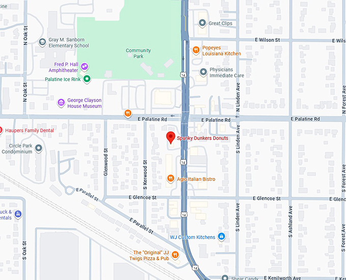 16. spunky dunkers donuts map