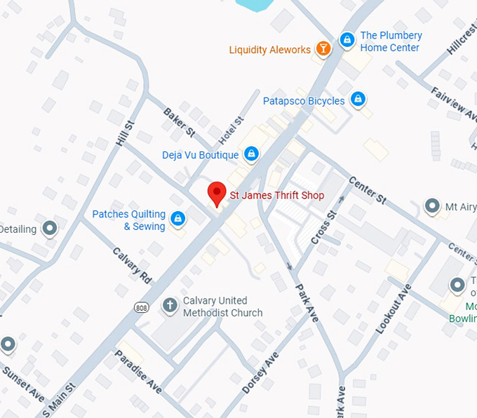 16. st james thrift shop map