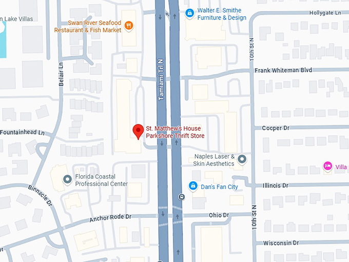 16. st. matthew's house parkshore thrift store map