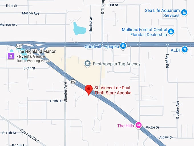 16. st. vincent de paul thrift store apopka map
