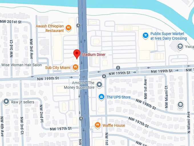 16. stadium diner map