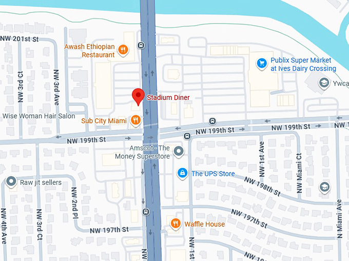 16. stadium diner map