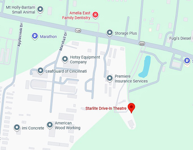 16. starlite drive in theatre map