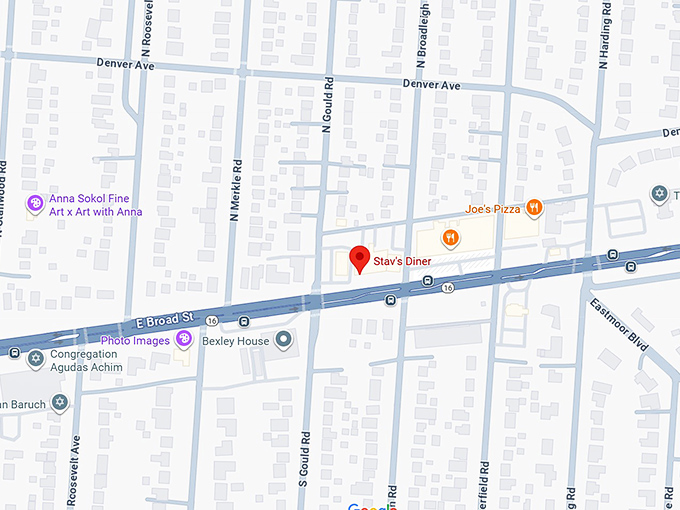 16. stav's diner map