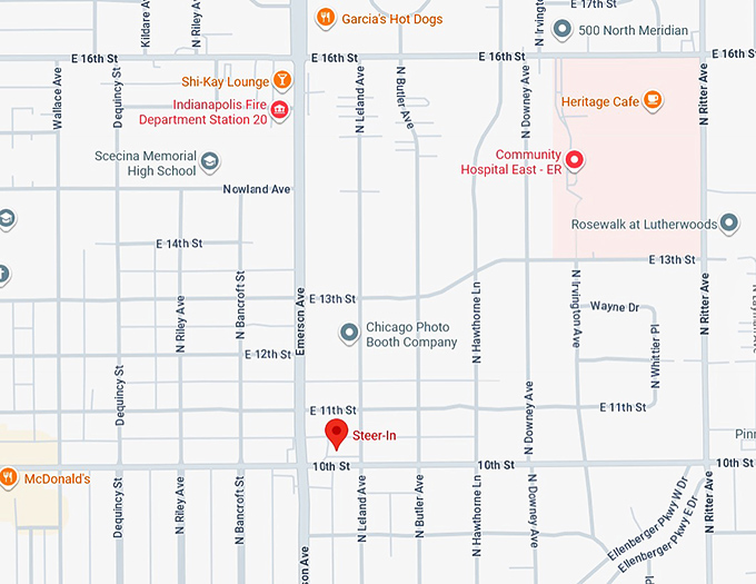 16. steer‑in restaurant map