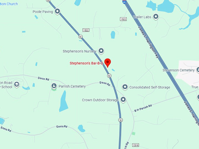 16. stephenson's bar b q map