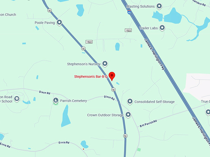 16. stephenson's bar b q map