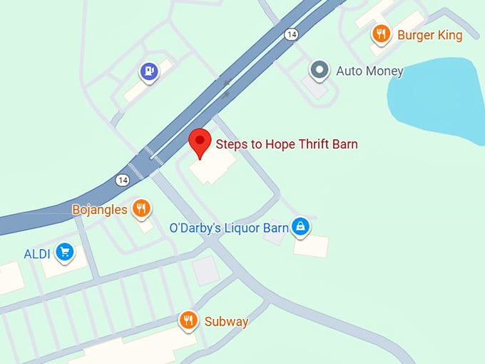 16. steps to hope thrift barn map