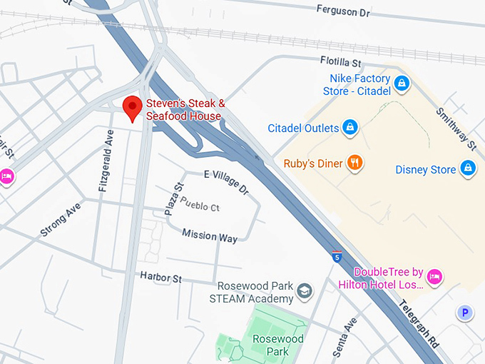 16. steven's steak & seafood house map