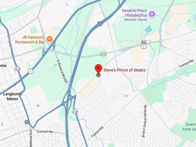 16. steve&rsquo;s prince of steaks (northeast location) map