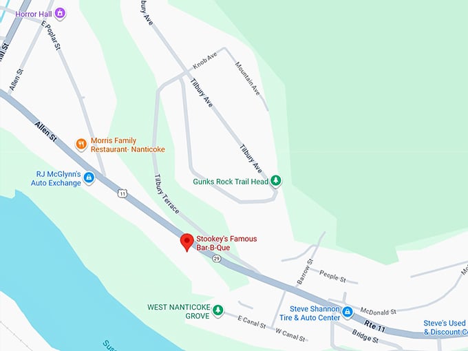 16. stookey's famous bar b que map