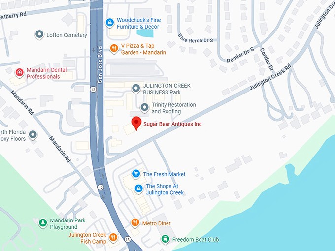 16. sugar bear antiques inc. map