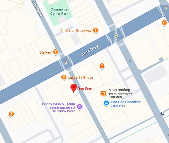 16. sun diner map