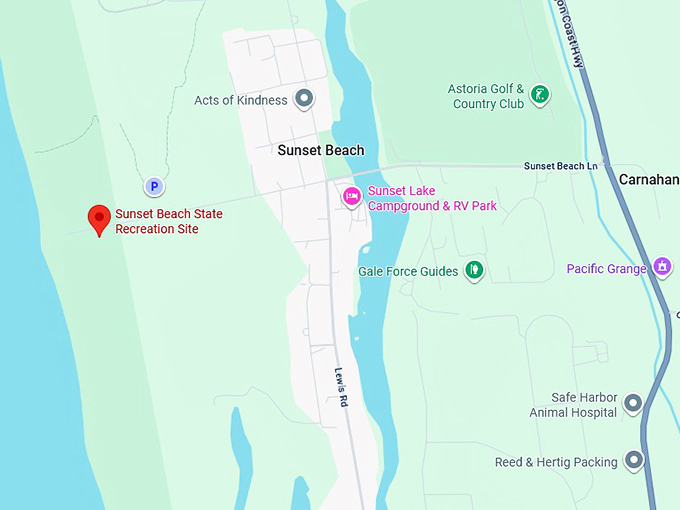 16. sunset beach state recreation site map