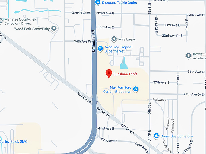 16. sunshine thrift map