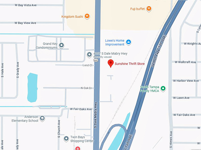 16. sunshine thrift store map