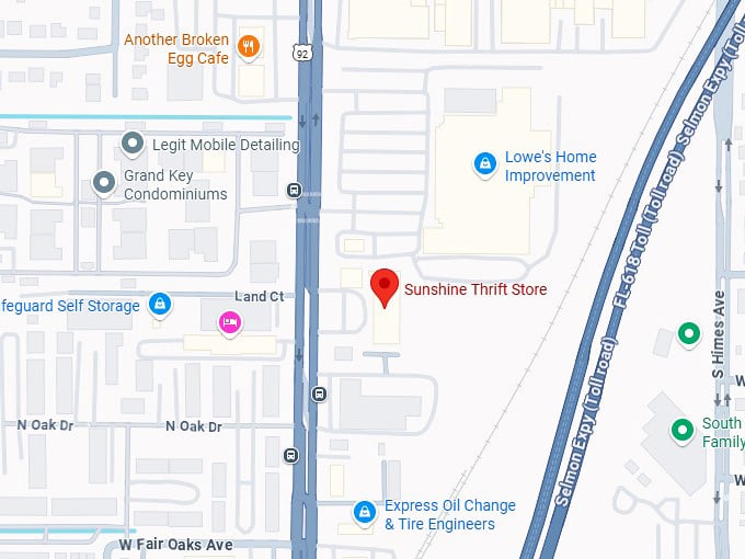 16. sunshine thrift store map