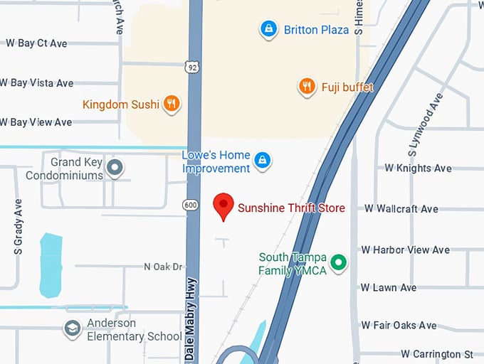 16. sunshine thrift store map