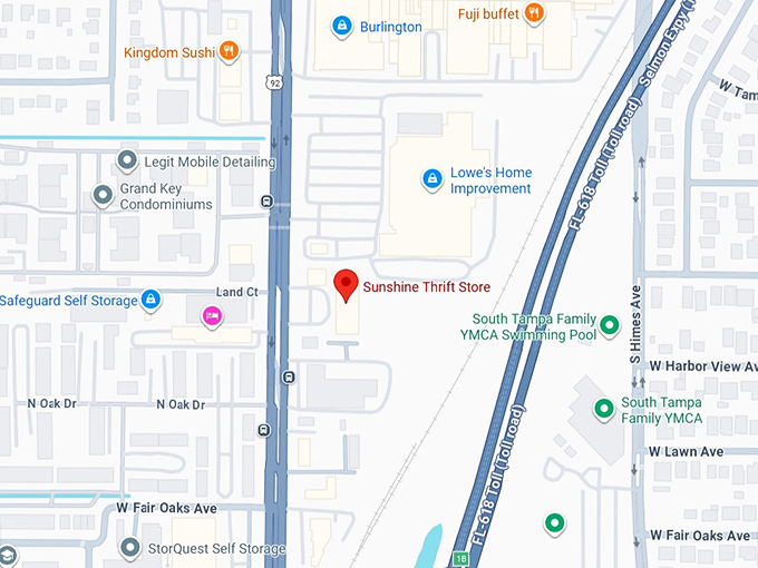 16. sunshine thrift store map