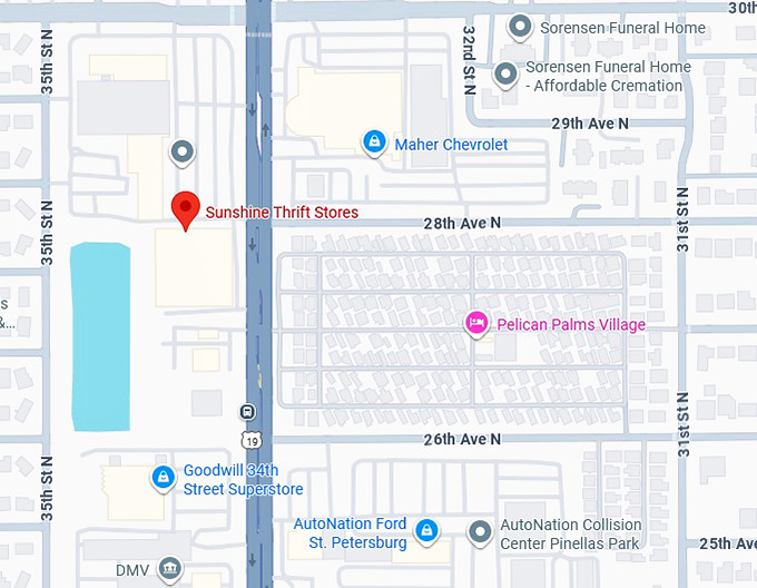 16. sunshine thrift stores map