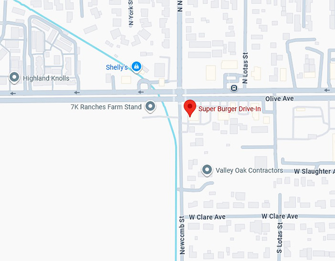 16. super burger drive in map