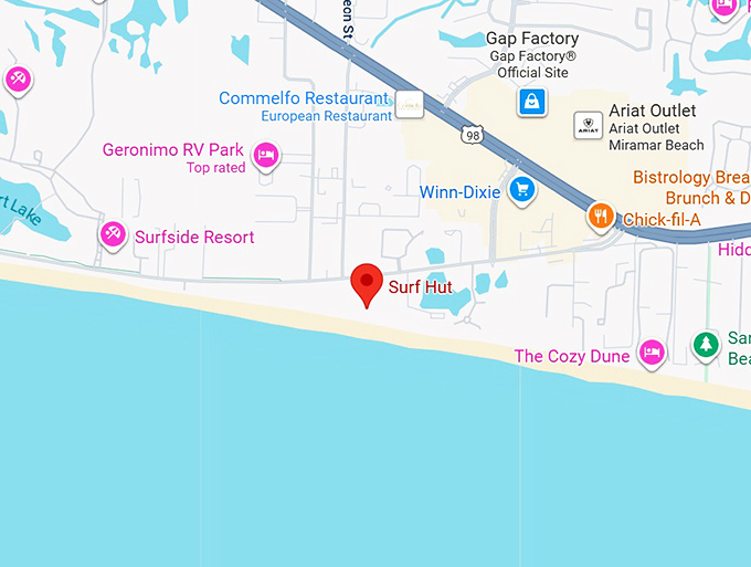 16. surf hut map