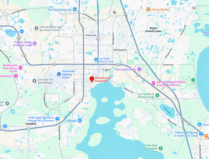 16. susana's cafe kissimmee map