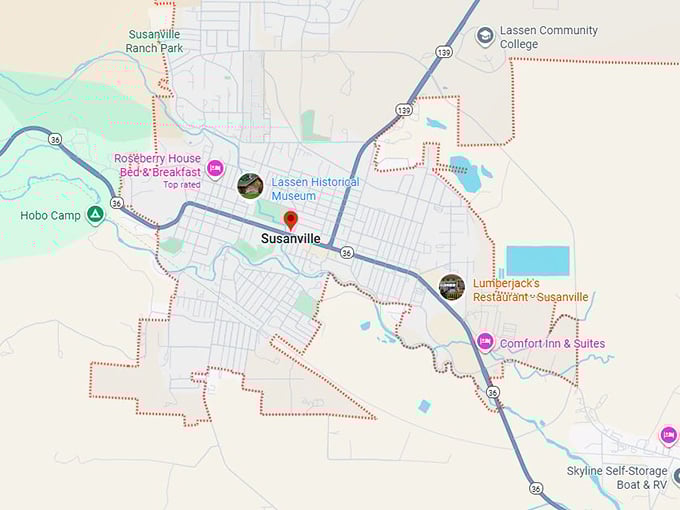 16. susanville ca map