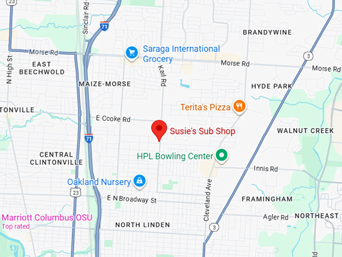 16. susie&rsquo;s sub shop map