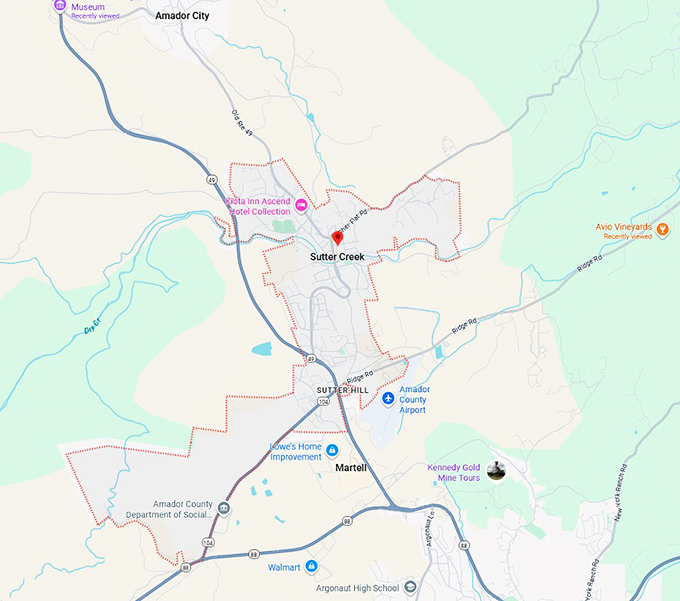 16. sutter creek map