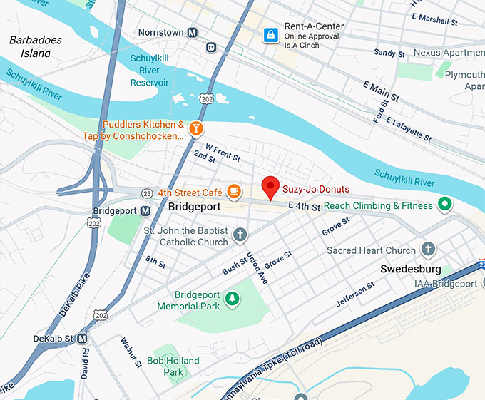 16. suzy jo donuts map