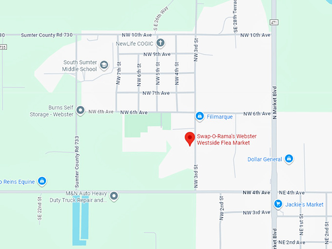 16. swap o rama's webster westside flea market map