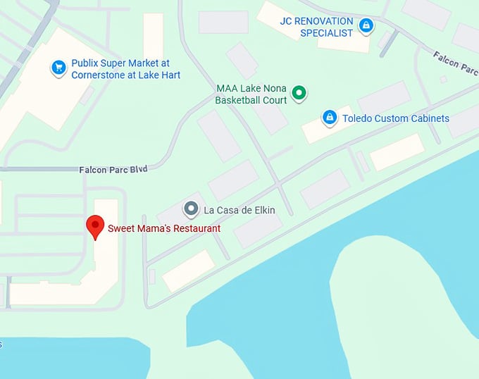 16. sweet mama's restaurant map
