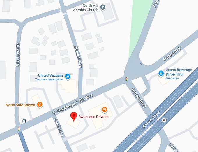 16. swensons drive in (658 e cuyahoga falls ave) map