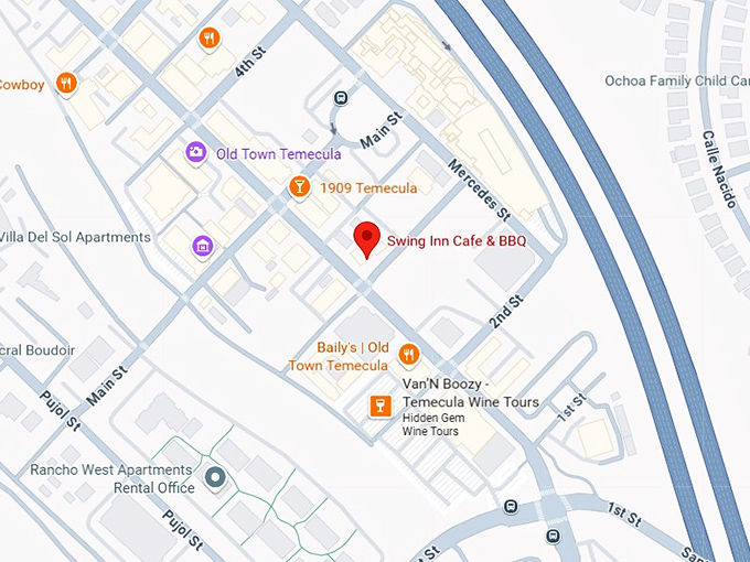 16. swing inn cafe & bbq map