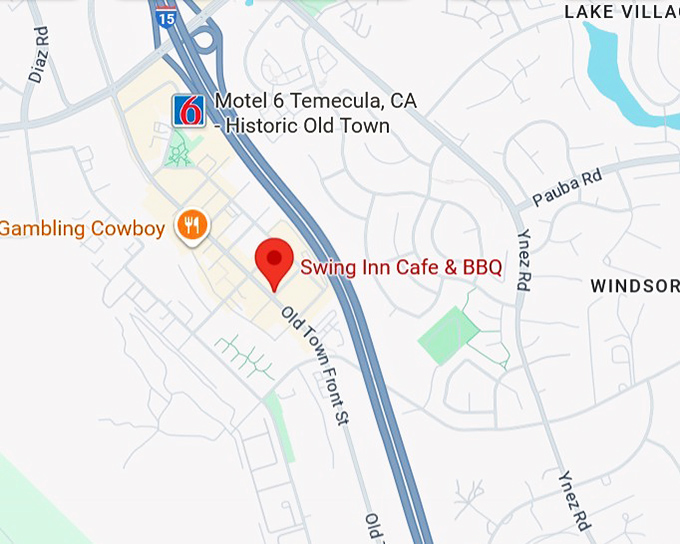 16. swing inn cafe & bbq map