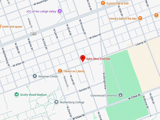 16. syb&rsquo;s west end deli map