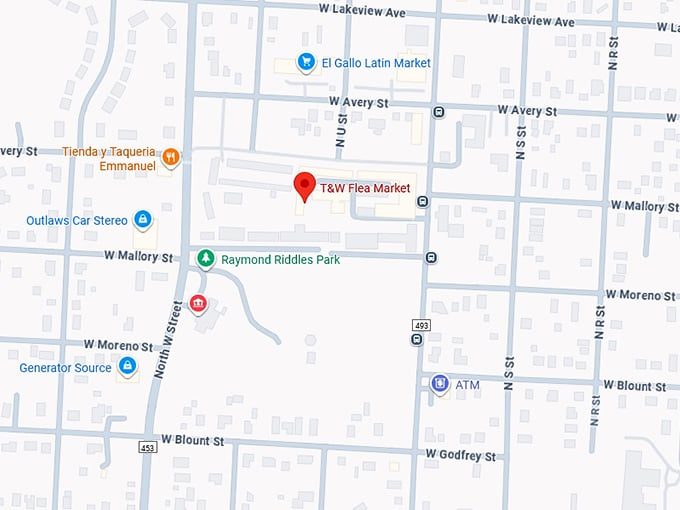 16. t&w flea market map