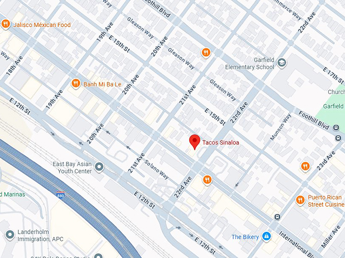 16. tacos sinaloa (2138 international blvd,) map