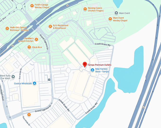 16. tampa premium outlets map