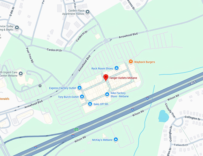 16. tanger outlets mebane map