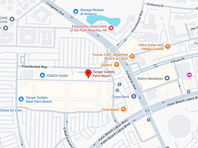 16. tanger outlets palm beach map