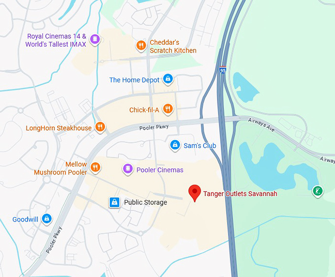 16. tanger outlets savannah map