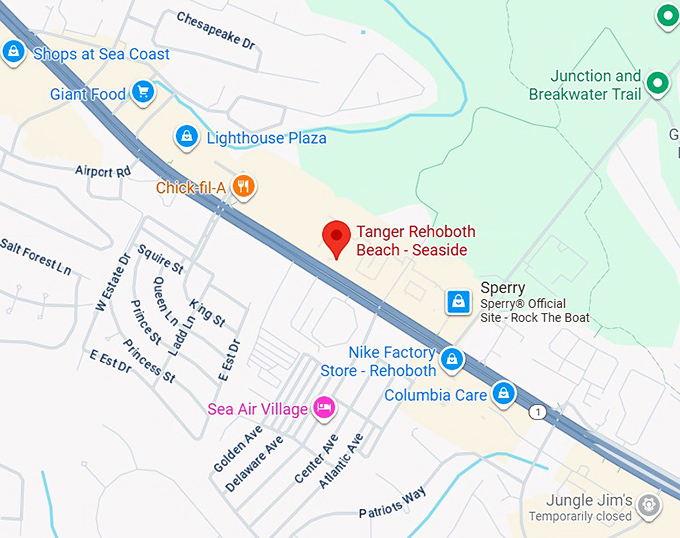 16. tanger rehoboth beach seaside map