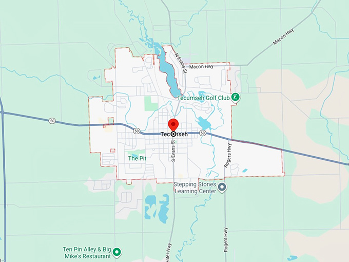 16. tecumseh, mi map