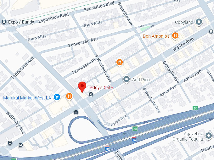 16. teddy's cafe map