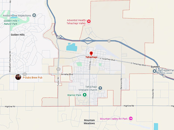 16. tehachapi ca map