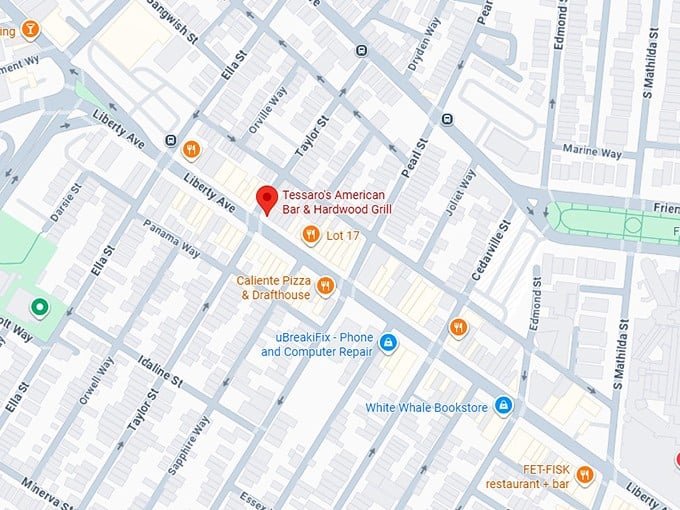 16. tessaro's american bar & hardwood grill map