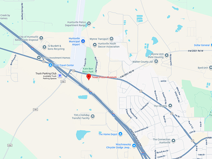 16. texas prison museum map