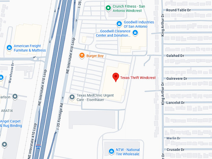 16. texas thrift windcrest map